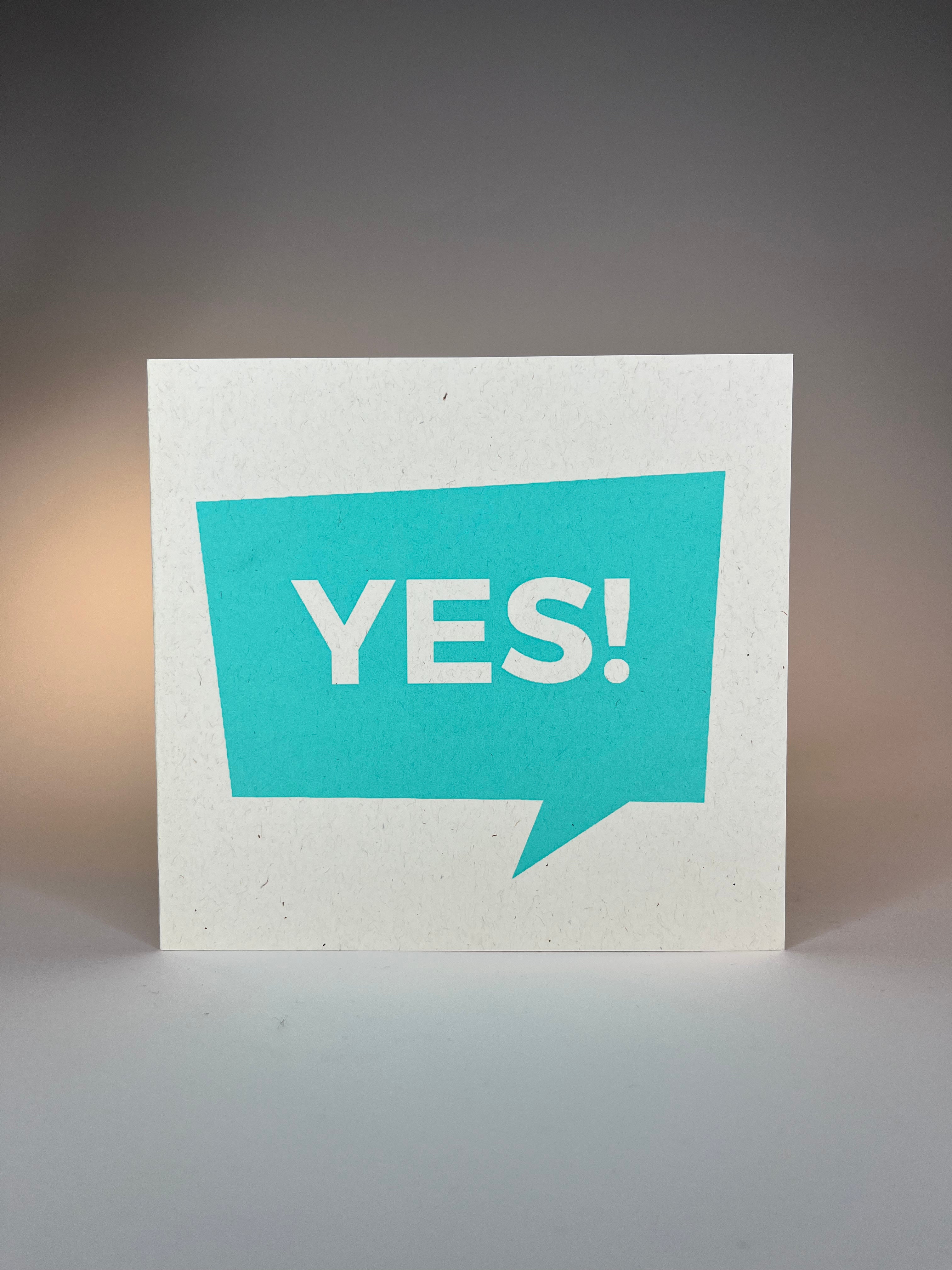 "Yes!" Square Card – Just Art It Galway